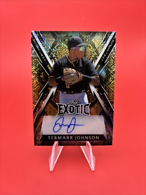 TERMARR JOHNSON 2023 Leaf EXOTIC AUTOGRAPH SP #2/8 #BA-TJ1 Pittsburgh ...
