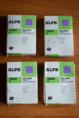 FOUR (4) ALPS FINISH II CARTRIDGES - 105144-00 - ALPS MD-5000 *FREE ...