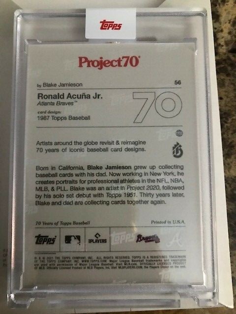 Topps Project 70 Ronald Acuna Jr. Card #56 Blake Jamieson | eBay