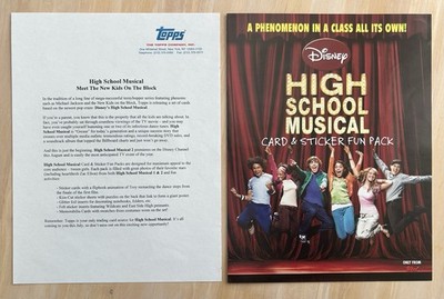 Topps High School Musical Trading Cards Promo 8x11 Sell Sheet & Dealer ...