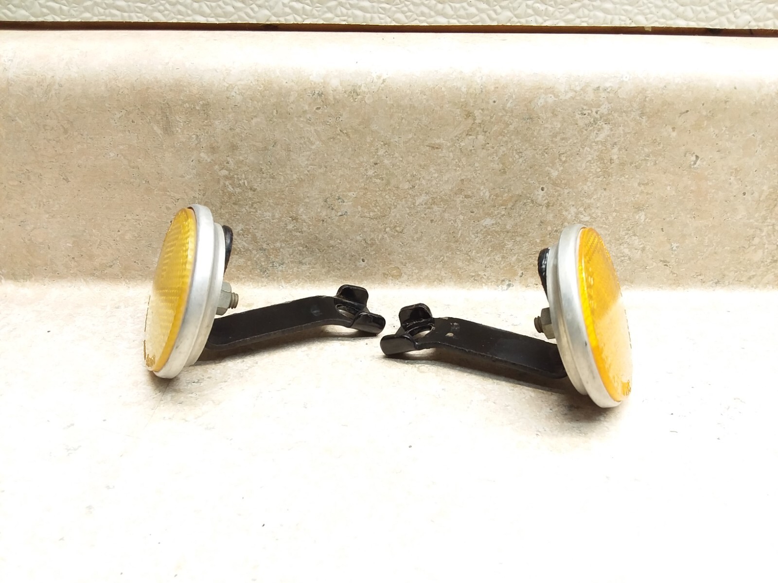 VTG 1976 Honda CB360-T Front Reflectors & Bracket Mounts CB360 CL360 PA ...