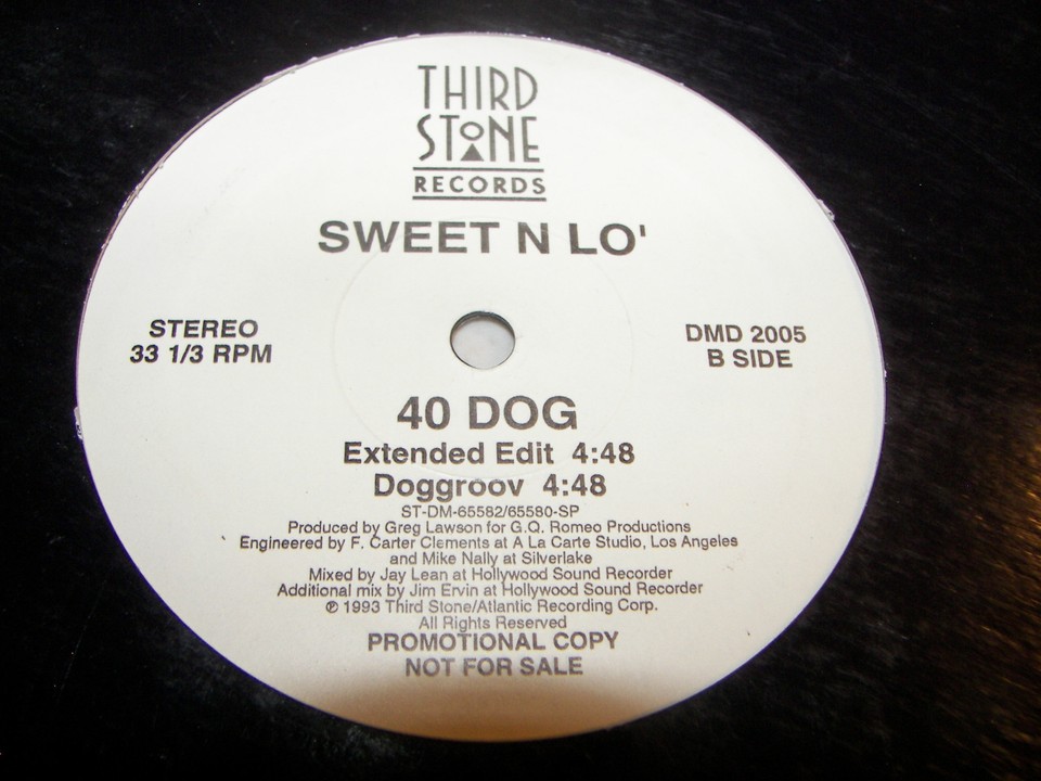 SWEET N LO' 40 DOG 12" Single VG+ Third Stone DMD2005 1993 PROMO | eBay