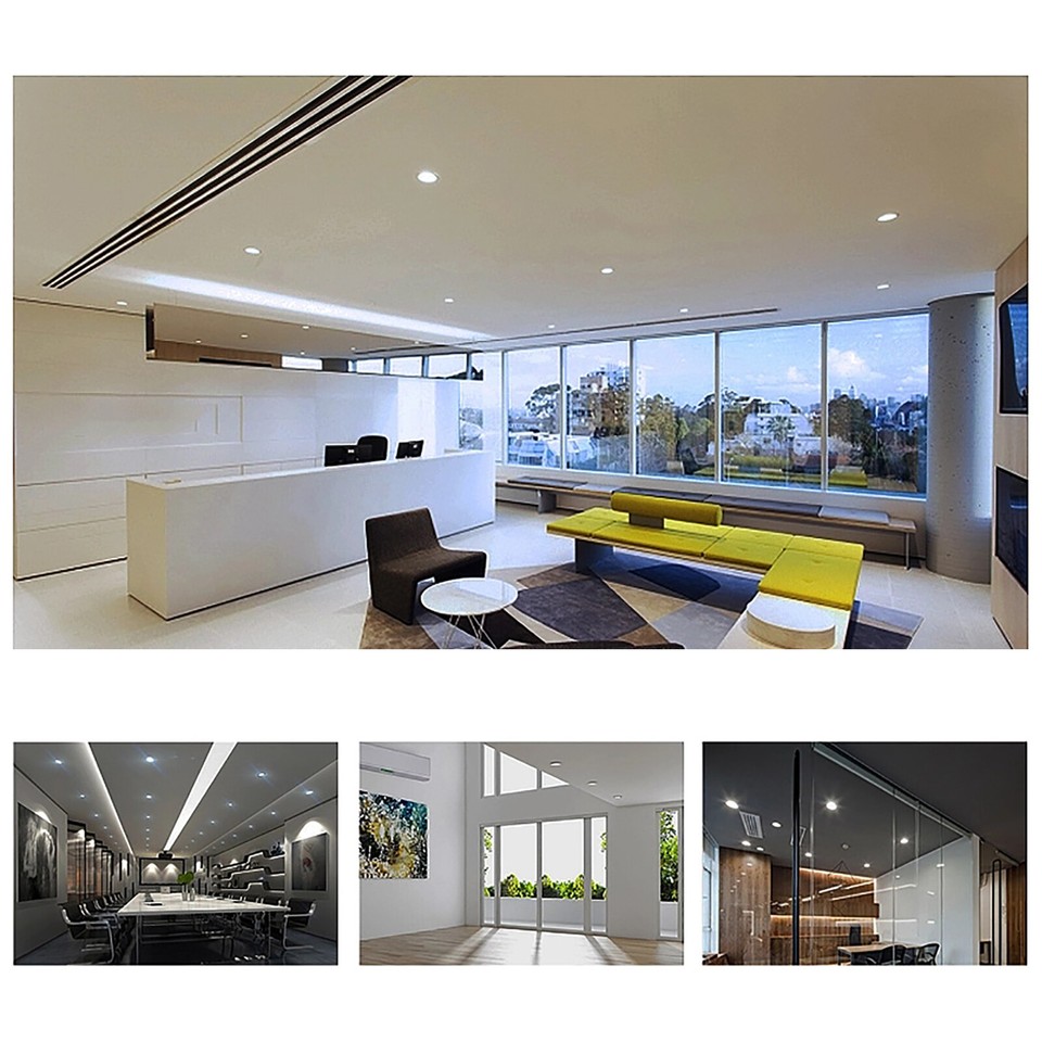 6 Pack Recessed Led Retrofit Downlight, 6 Inch, 12 Watt, Smooth Trim ...