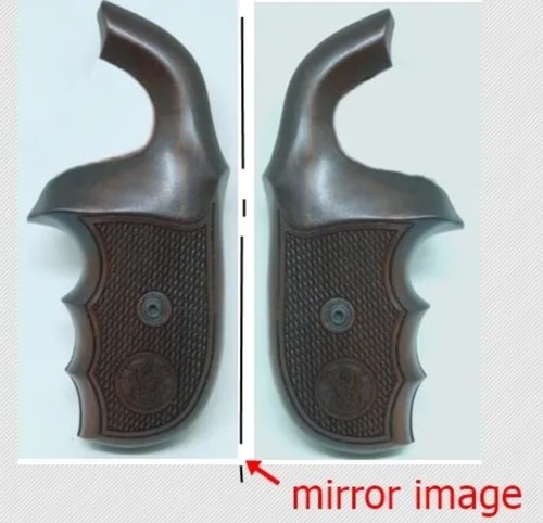 Wooden Grips For S&W- J Frame revolver , Round butt, hammer shroud hand ...