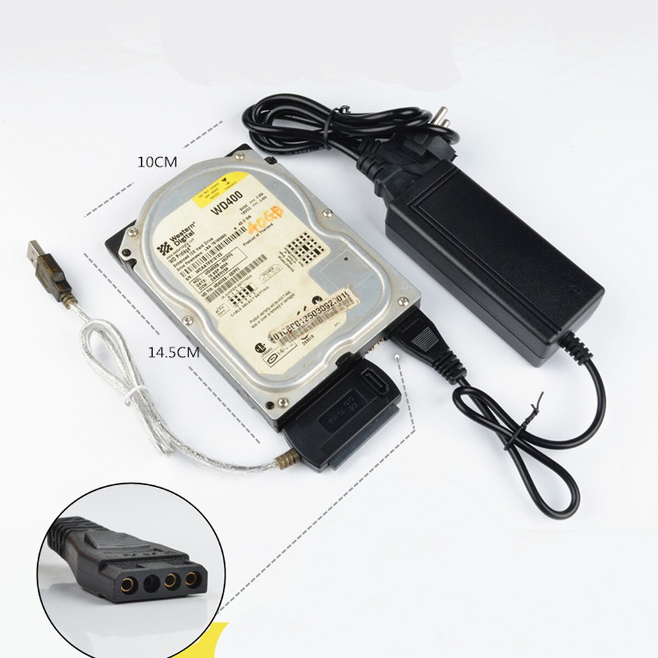 USB to IDE ATA SATA ATAPI Hard Drive Disk HDD 2.5" 3.5" Cable Connector ...