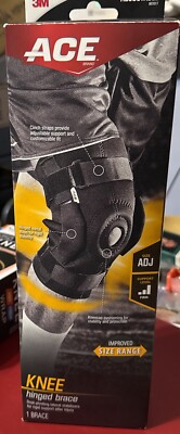 3M ACE Hinged Metal Knee Brace Lateral Stabilizers Adjustable FIRM ADJ ...