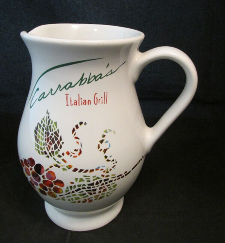 Carrabba's Italian Grill Ceramic Pitcher By Hall 2455 Restaurant Ware 7 ...