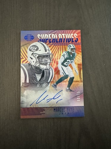 2019 Panini Illusions Superlatives Blue Auto /75 #1 MARCUS MAYE Signed ...