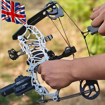 13" Mini Compound Bow Arrow Kits 15-32lbs Archery Short Axis Hunting ...