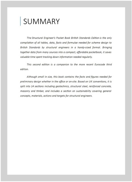 Structural Engineer's Pocket Book British Standards Edition by Fiona ...