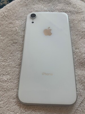 Apple iPhone XR back rear housing glass chasis White ( C ) | eBay