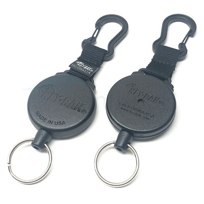 KEY BAK Securit Heavy Duty Carabiner Key Chain Belt Clip 48" 120cm ...