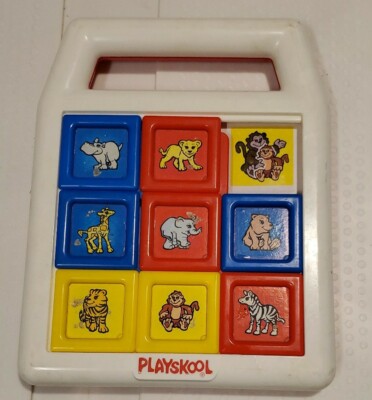 Vintage 1990 Playskool Slide-a-square Matching Game item# 165 | eBay