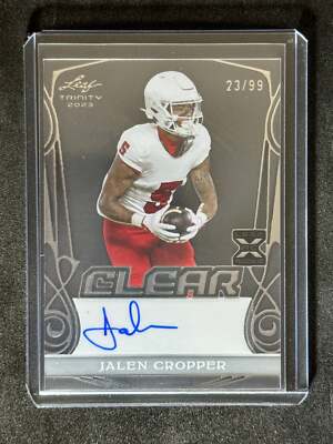 2023 Leaf Trinity Football Clear Auto Silver Jalen Cropper XRC 23/99 | eBay
