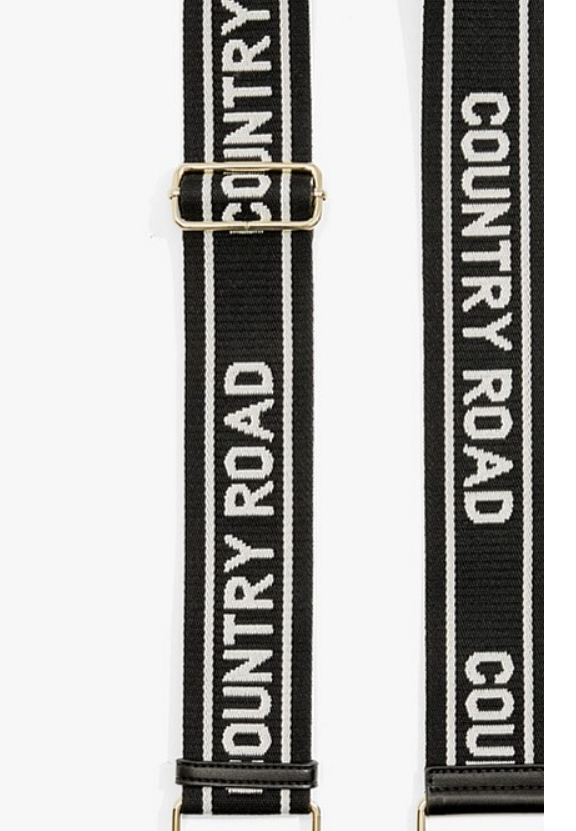 Country Road Black Stripe Branded Strap/Bag Strap (STRAP ONLY) NWT | eBay