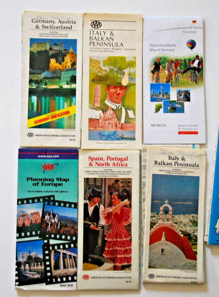 Map Triple AAA Planning Europe 1970 2001 Spain Italy North Africa ...