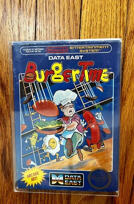 Burger Time (NES, 1987) 5 Screw BurgerTime Nintendo With Box No Manual ...