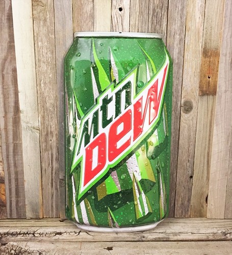 Mountain Dew Soda Cola Pop Can 18" Large Embossed Metal Tin Sign ...
