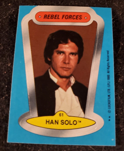 STAR WARS: HAN SOLO Sticker Card / 1980 Topps #61 - Harrison Ford | eBay