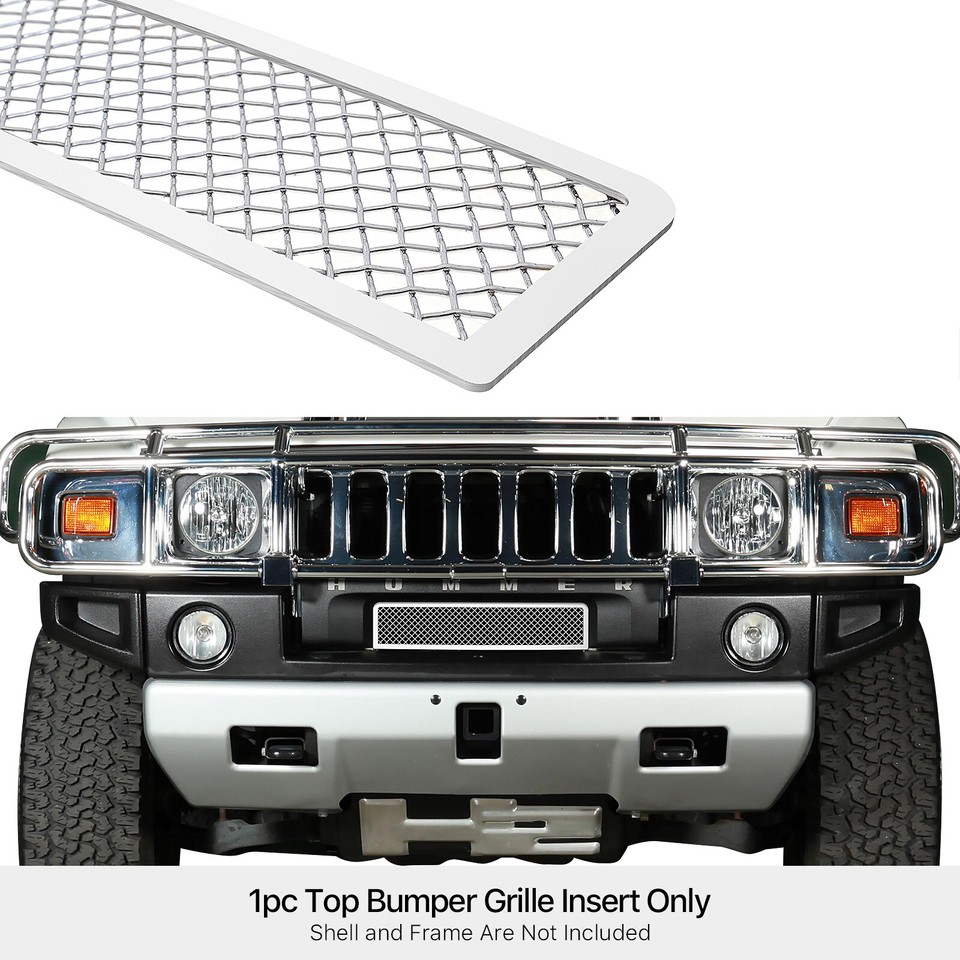 Fits 2003-2007 Hummer H2 Bumper Stainless Mesh Grille Insert | eBay