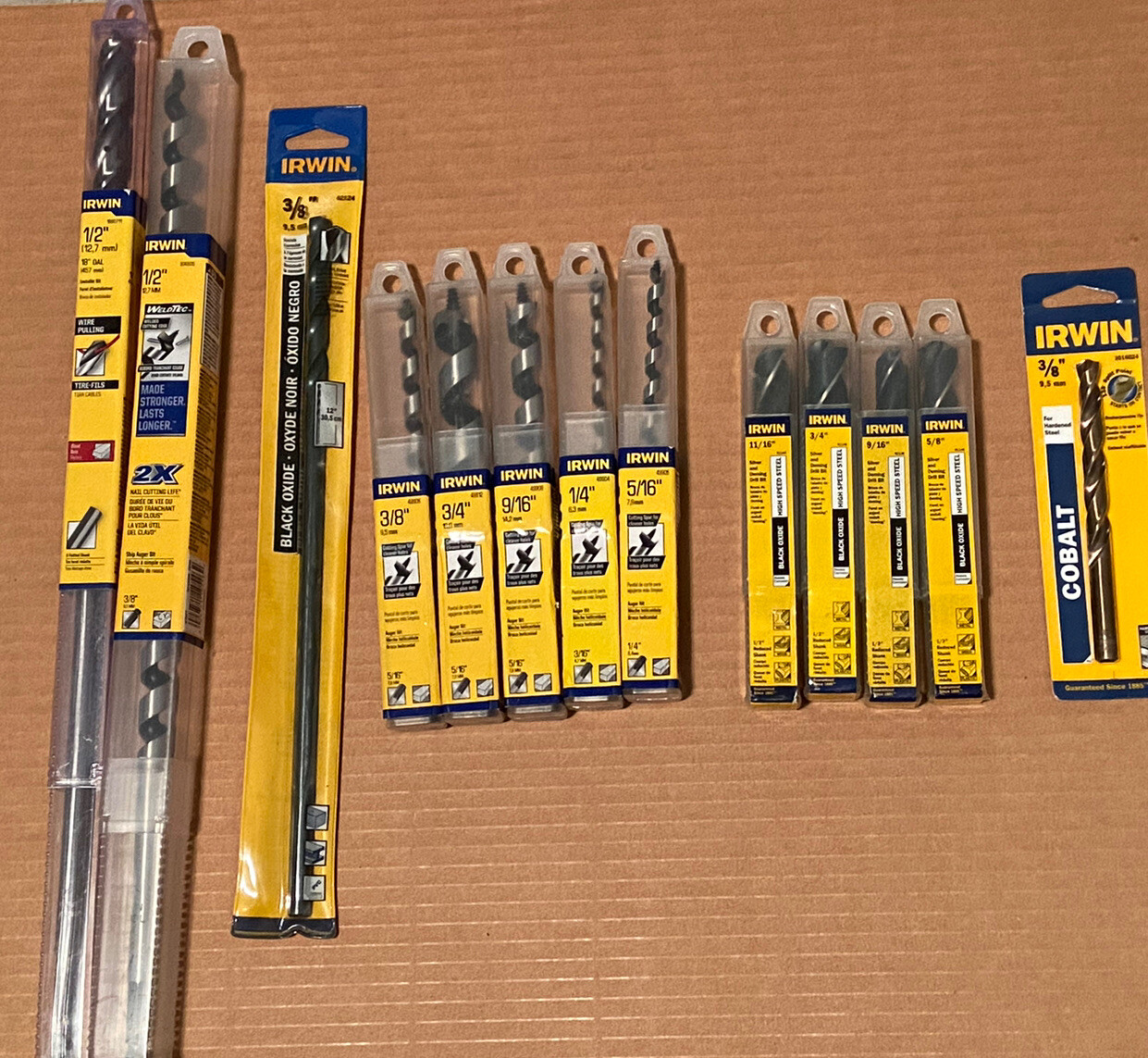 IRWIN Drill Bits, Installation Bits, Auger Bit Lot Of 13 NIB EXCELLENT ...