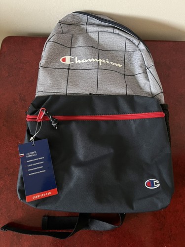 Champion Backpack One Size - Blue Gray Red 17x11 Inches Travel NEW | eBay