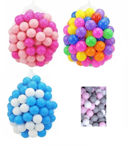 10 - 100 KIDS PLASTIC SOFT PLAY BALLS CHILDREN BALL PITS PEN POOL BATH ...