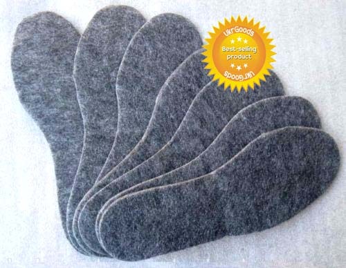 2 Pairs FELT INSOLES Inserts FOR SHOES WOMEN & MEN Spring-Autumn ...