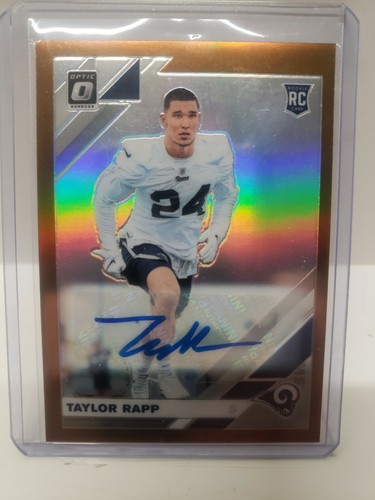 2019 Panini Donruss Optic Rookies Bronze Prizm Taylor Rapp #129 Rookie ...