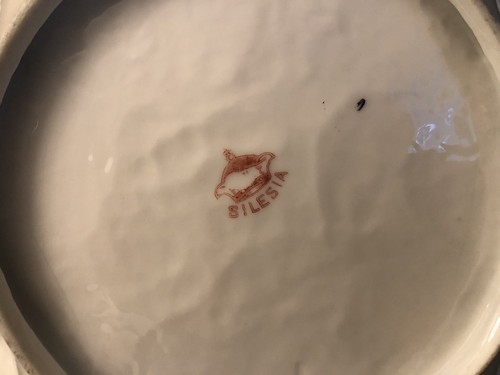 Antique Hand Painted Silesia Porcelain Rose Pattern Bowl | eBay