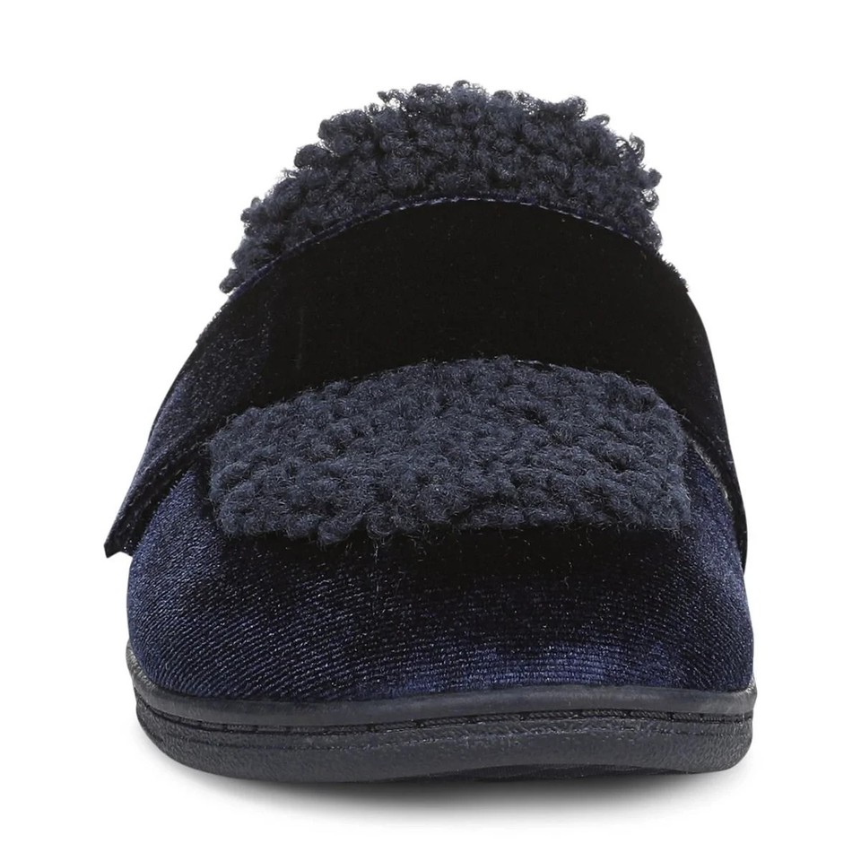 SALE ! VIONIC Gemma II Mule Slippers New Full Size, Navy Blazer Velvet ...