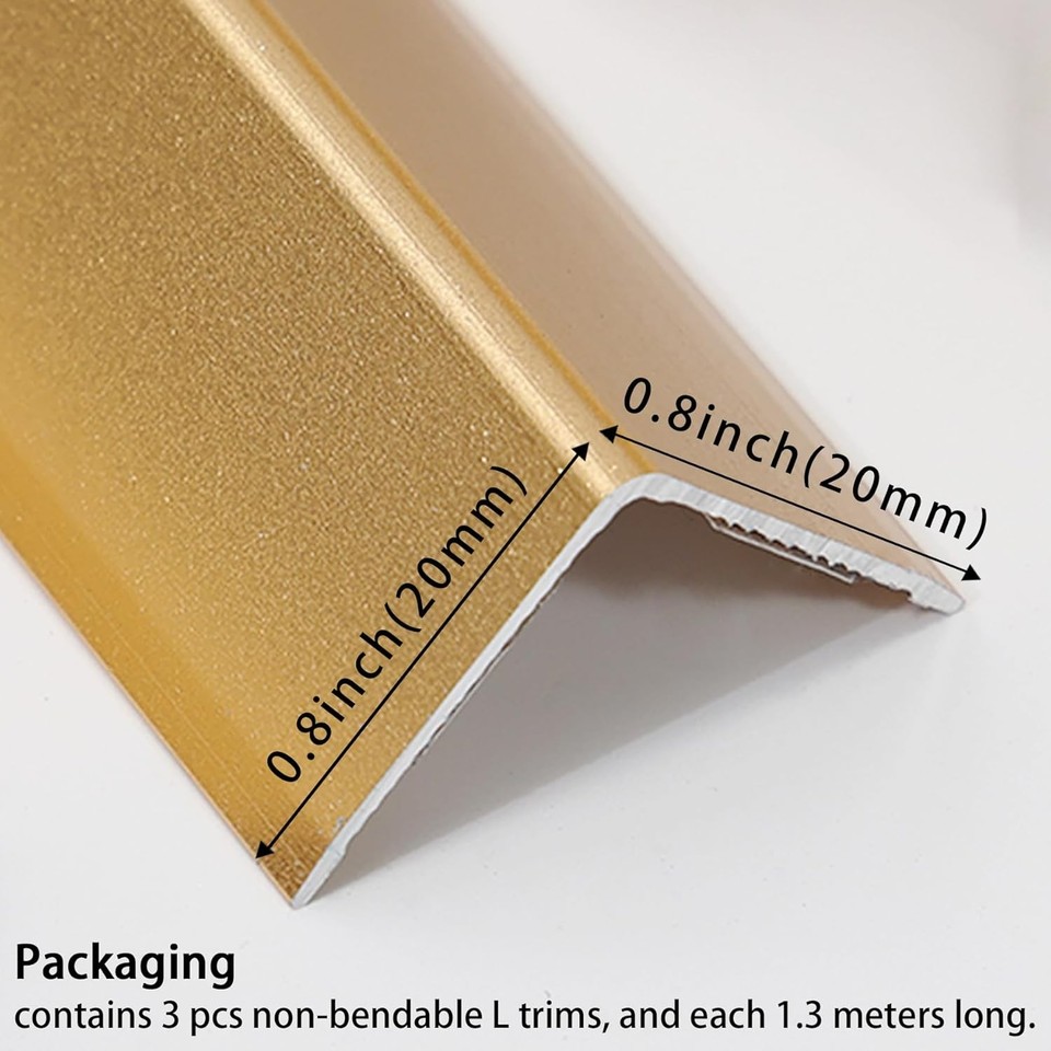 Aluminum Corner Guards, Peel and Stick L-Shaped Molding Trim for Wall ...