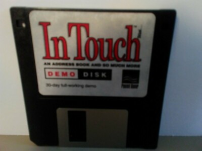 ITHistory (1990s) IBM PC Software: IN TOUCH Address DEMO (Prairie) 3.5 ...