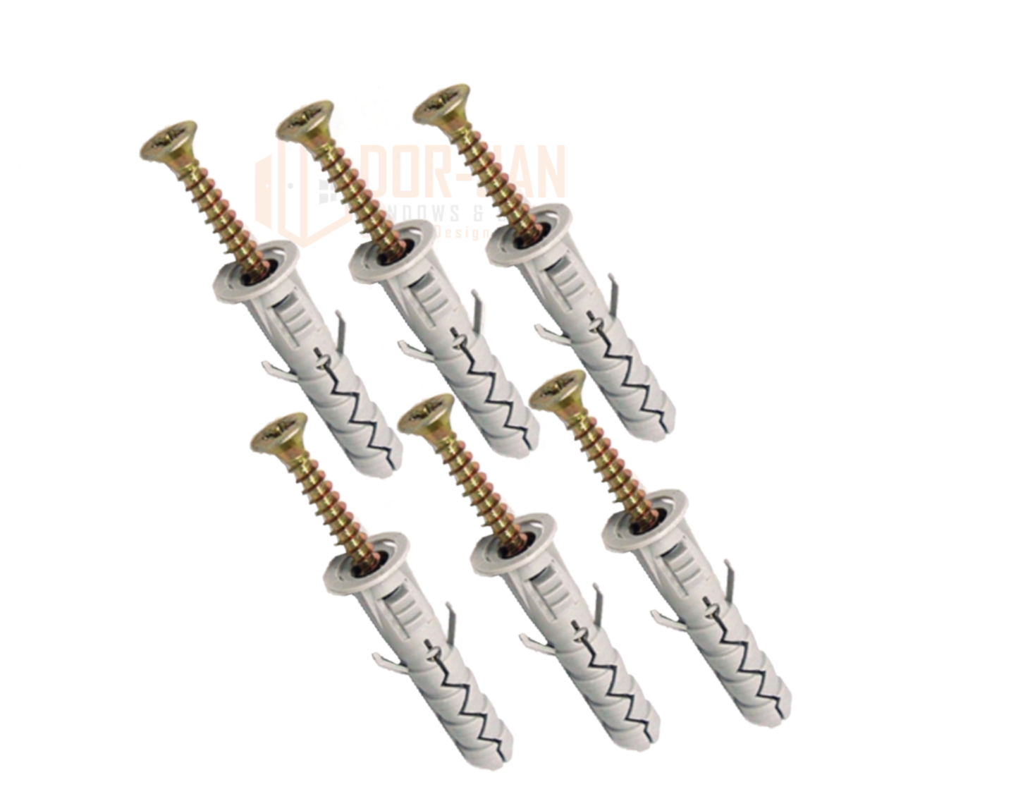 Wall Plugs Universal Fixing With Screws Brick Stone Rawl Plug Grey 10 x ...