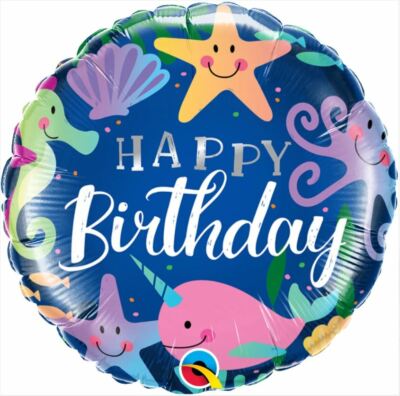 Qualatex Suprafoil 18"/46cm Happy Birthday Under The Sea Foil Balloon ...