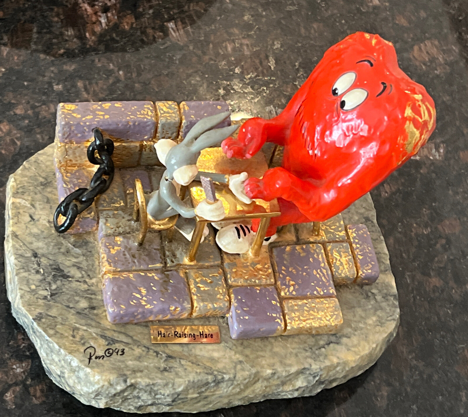 M&M COLLECTIBLE RON LEE SIGNED 93’ WARNER BROTHERS HAIR RAISING HARE ...