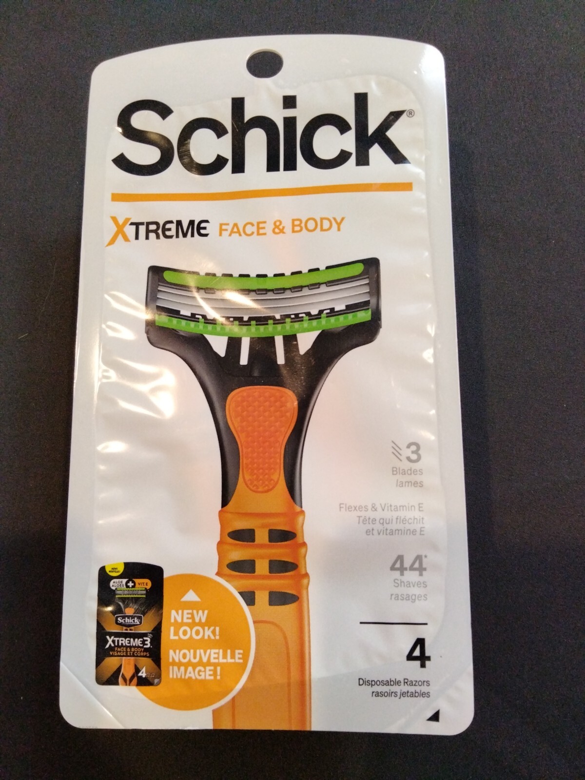 1 Schick Xtreme 3 Face & Body Disposable Razors W/ Aloe & Vitamin E-4ct ...