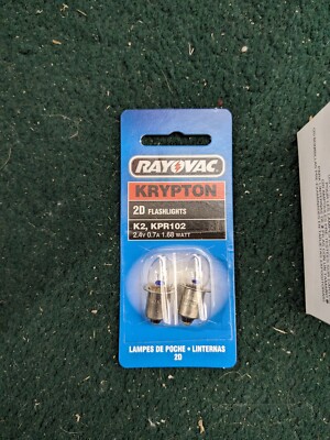 Rayovac K2-2 / KPR102 Krypton Bulb for 2AA, 2C & 2D Flashlights (2 ...