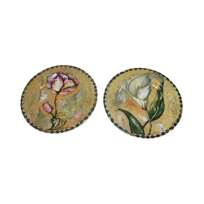 2 CasaModa Jennifer Garant Painted Garden Salad Plate Vintage 66890 ...
