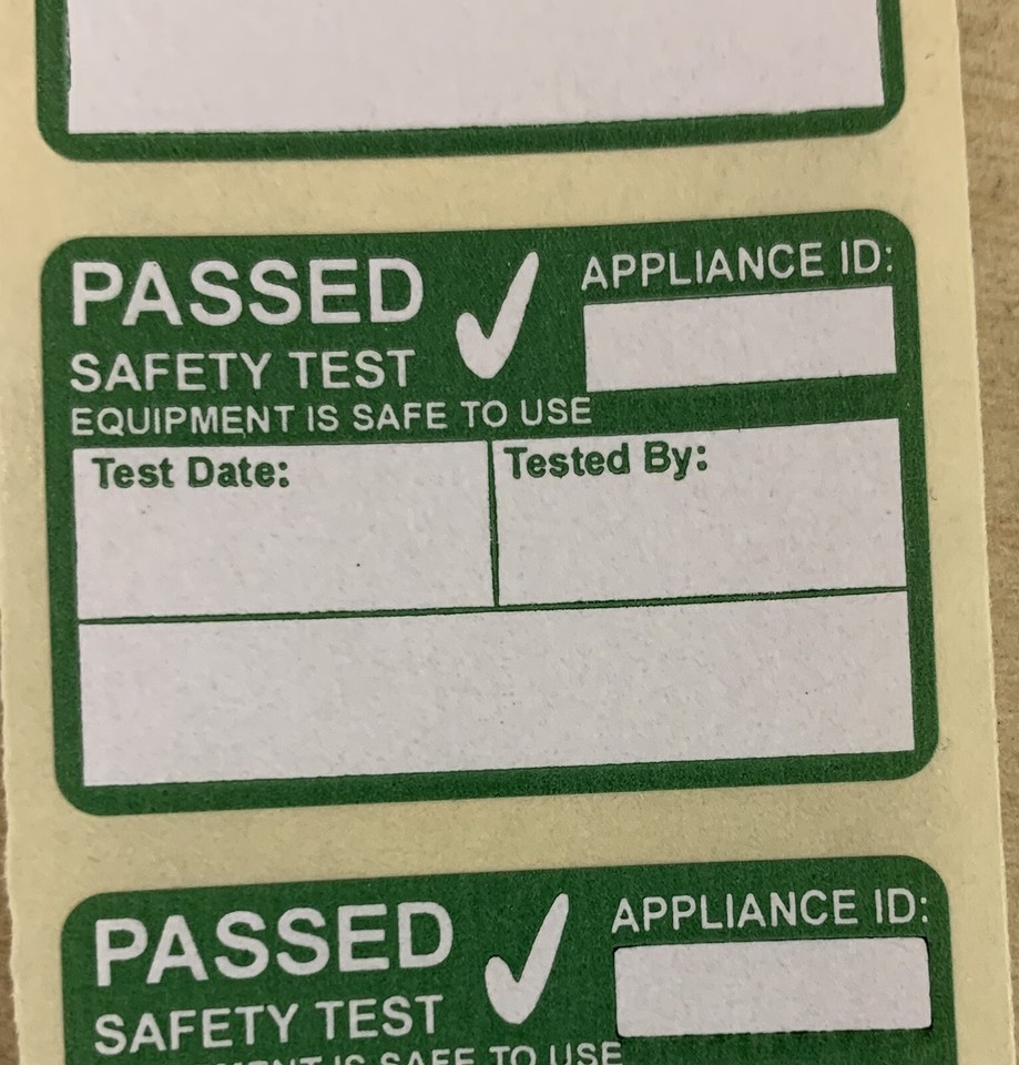 pat test labels 4th Edition 200 Pat Test Stickers | eBay UK