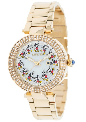 Invicta Disney Women's 38mm Mickey Mouse Limited Edition MOP Dial Watch ...