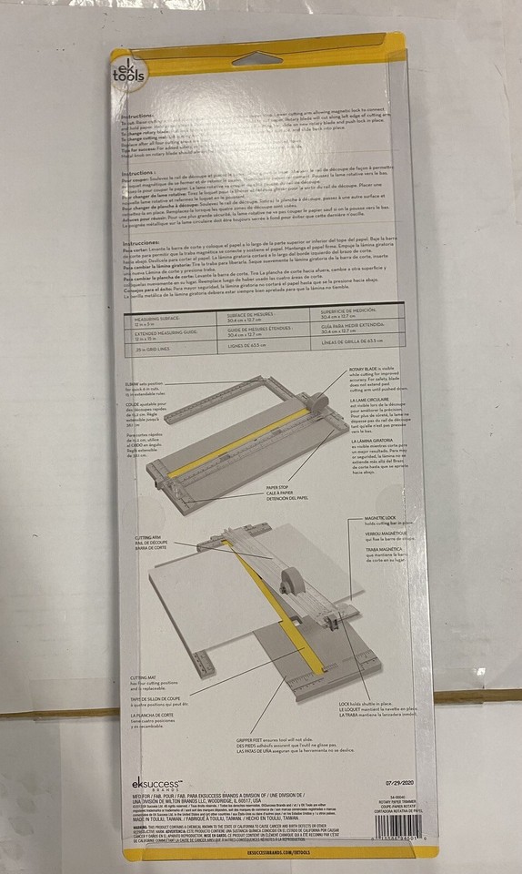 Ek Tools ROTARY PAPER TRIMMER 15” X 12” Cutting Area New Fits 12” X 12 ...
