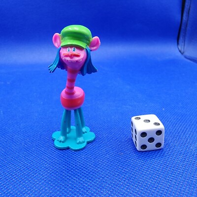 Trolls Cooper pink striped monster flower toy figure | eBay
