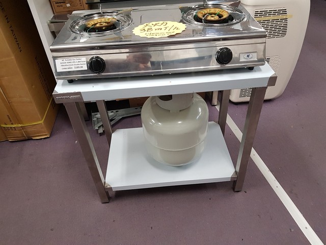 Gas Burner Stand Cooker Bench Stove Table Full Stainless Steel Heavy ...