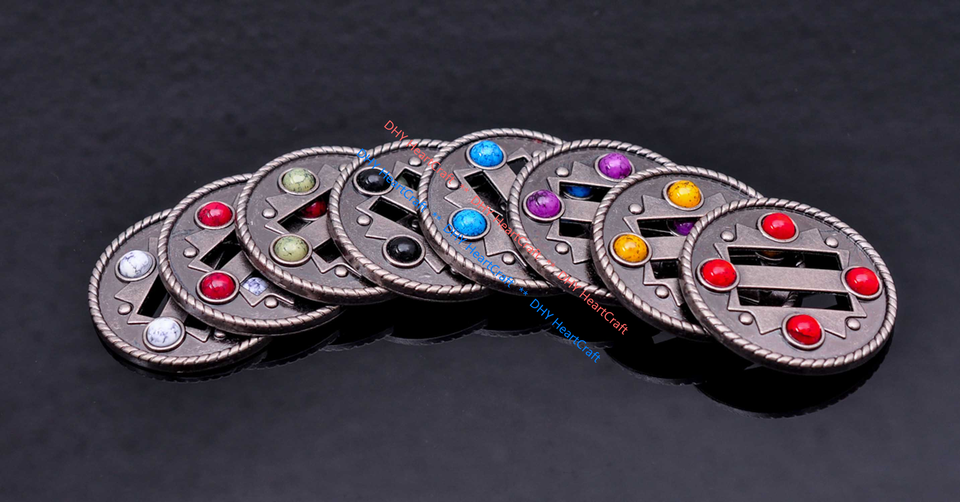 10X Purple Bead Leathercraft Western Cowboy Hatband Belt Slotted Concho ...