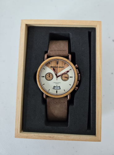 Original Grain Alterra Chronograph Quartz 43 mm Whisky Wood w Brown ...