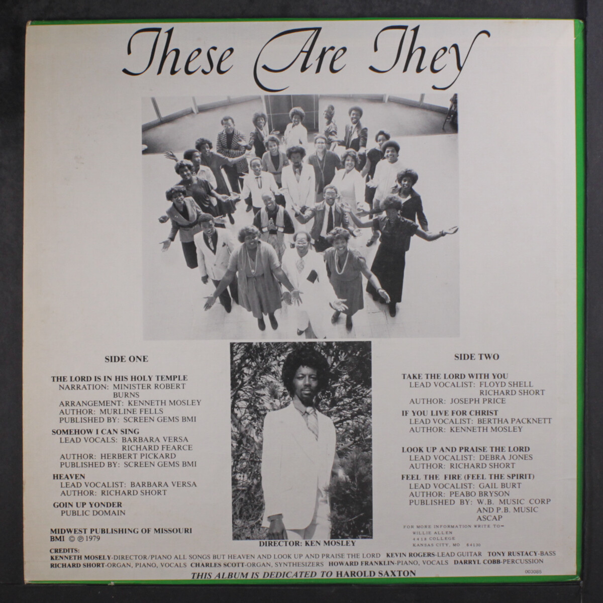KENNETH MOSLEY & THESE ARE THEY: somehow i can sing THESE ARE THEY 12 ...