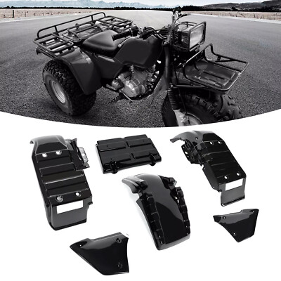 Black Complete Plastic Fender Kit For Honda Big Red ATC250ES ATC 250ES ...