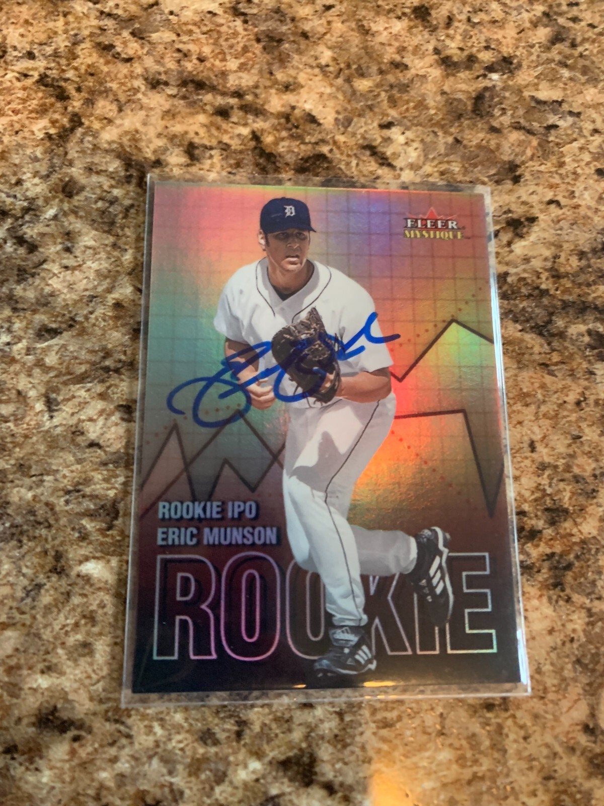 Eric Munson Signed 2000 Fleer Mystique Rookie IPO Auto Detroit Tigers 2 ...