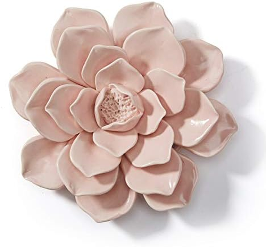 Ceramic Flower Wall Decor 3D Wall Art Sculpture Home Gifts Modern Arts ...